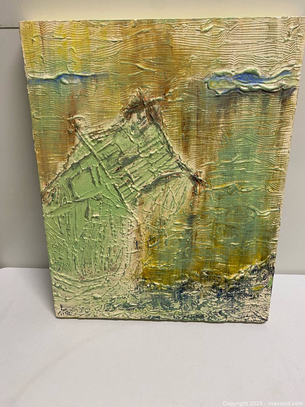 Abstract Impasto Oil Painting on Canvas | Maxsold