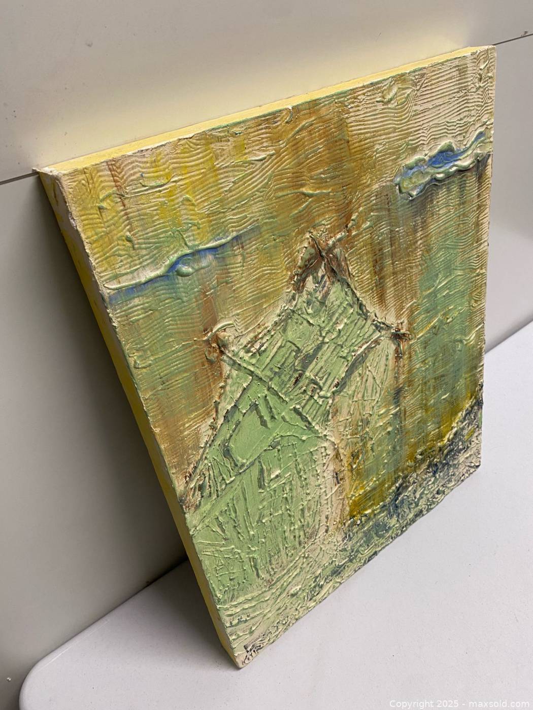 Abstract Impasto Oil Painting on Canvas | Maxsold