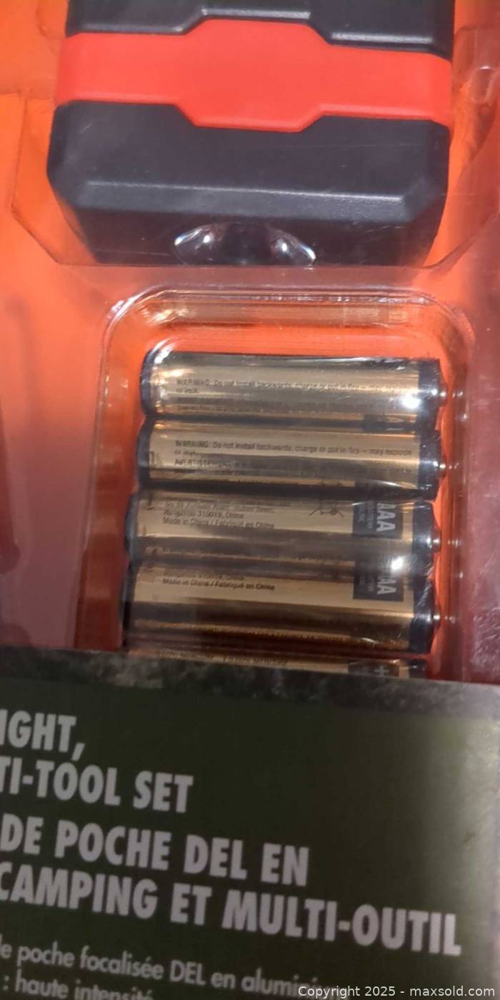 Ozark Trail LED flashlight, camping light & multi-tool set | Maxsold
