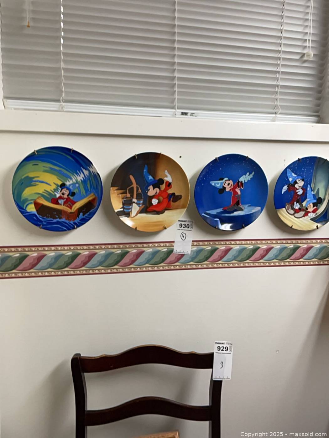 Four numbered Disney Mickey Mouse collector plates | Maxsold