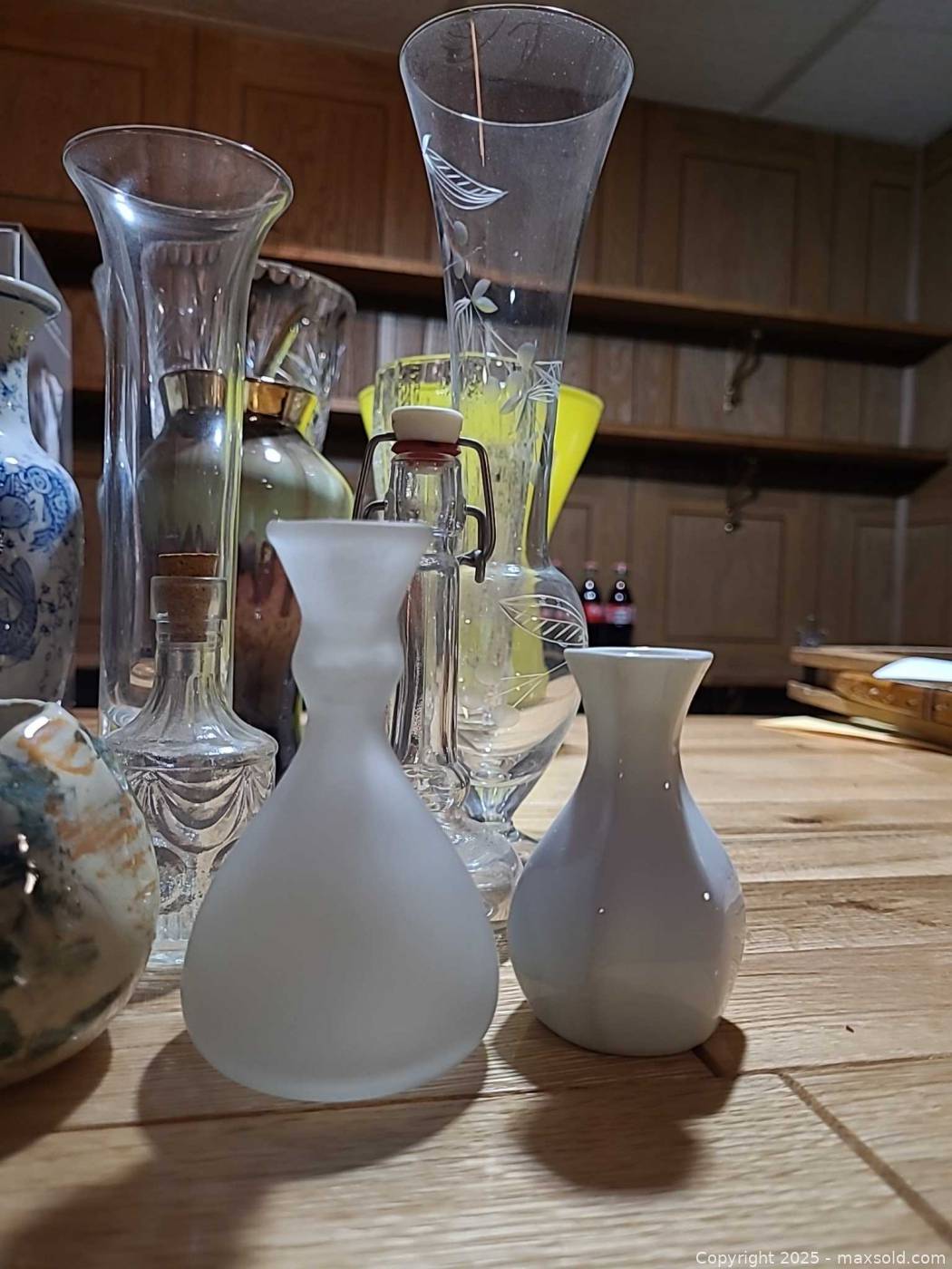 Assorted Glass & Ceramic Vases With Wedgwood Pitcher | Maxsold