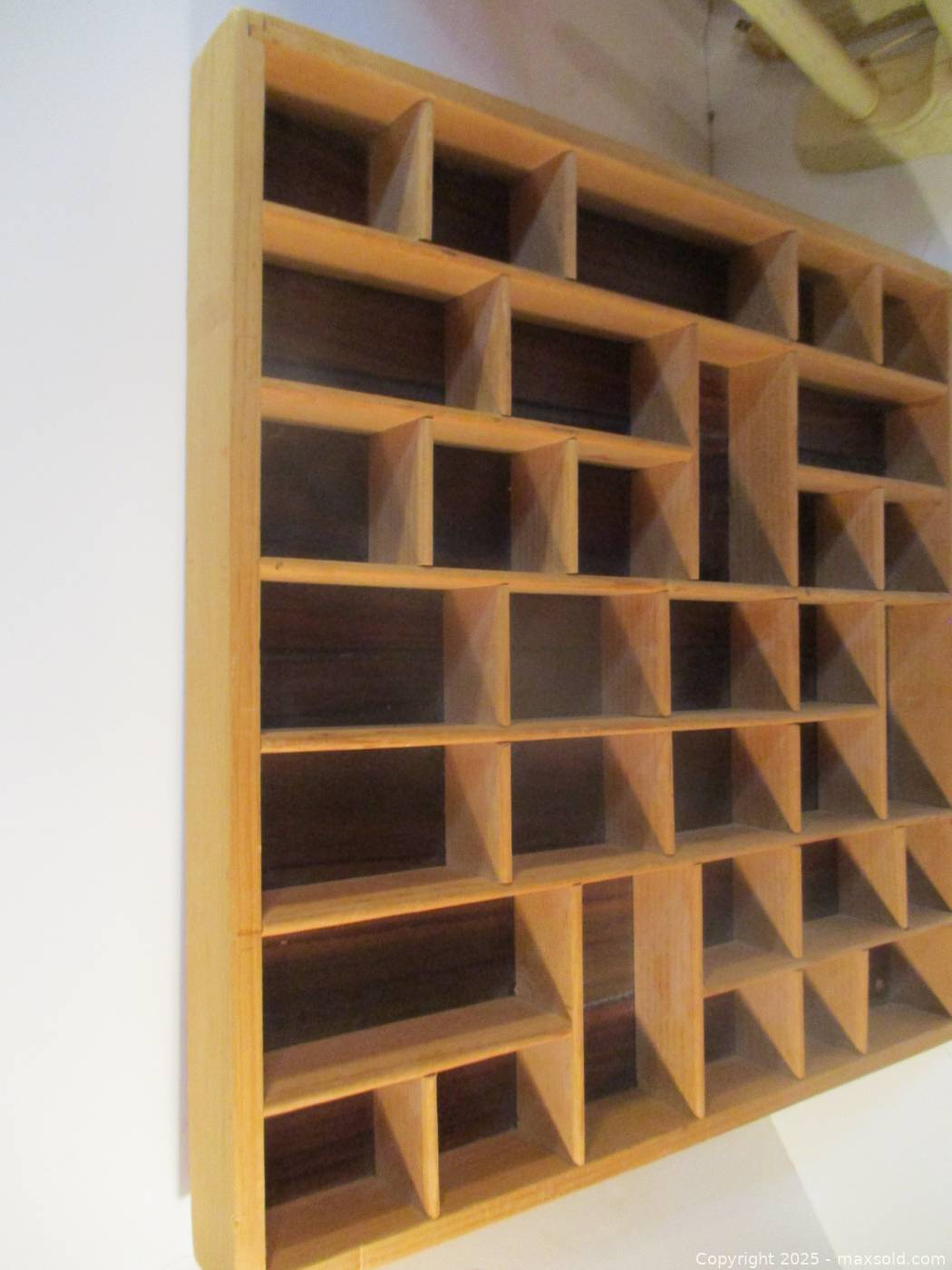 Wooden knick knack display shelf 16" square | Maxsold