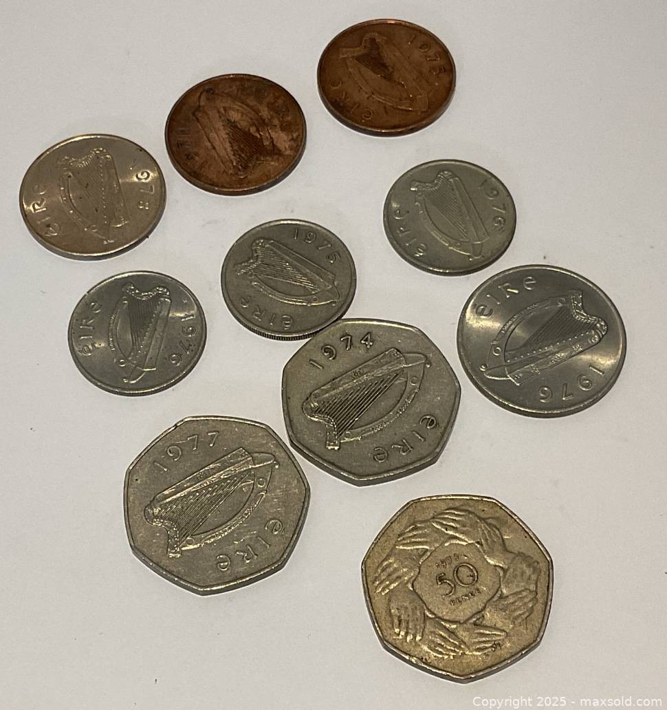 1971-1978 Irish Decimal Coins, 10 Pieces | Maxsold