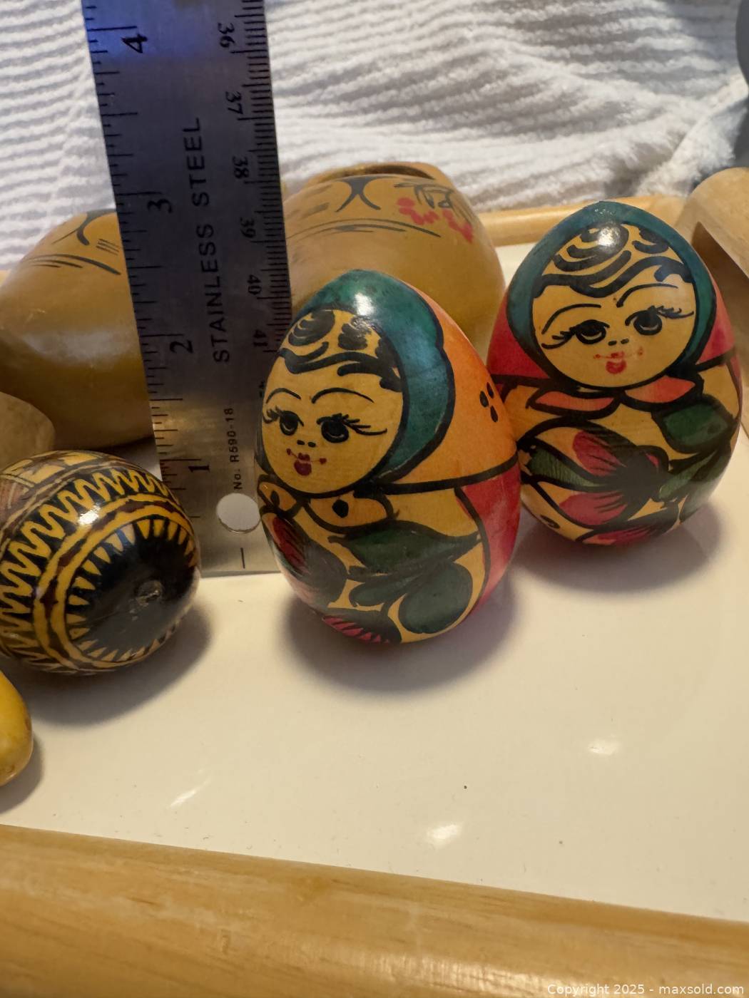 Wooden Dutch clogs and nesting eggs | Maxsold