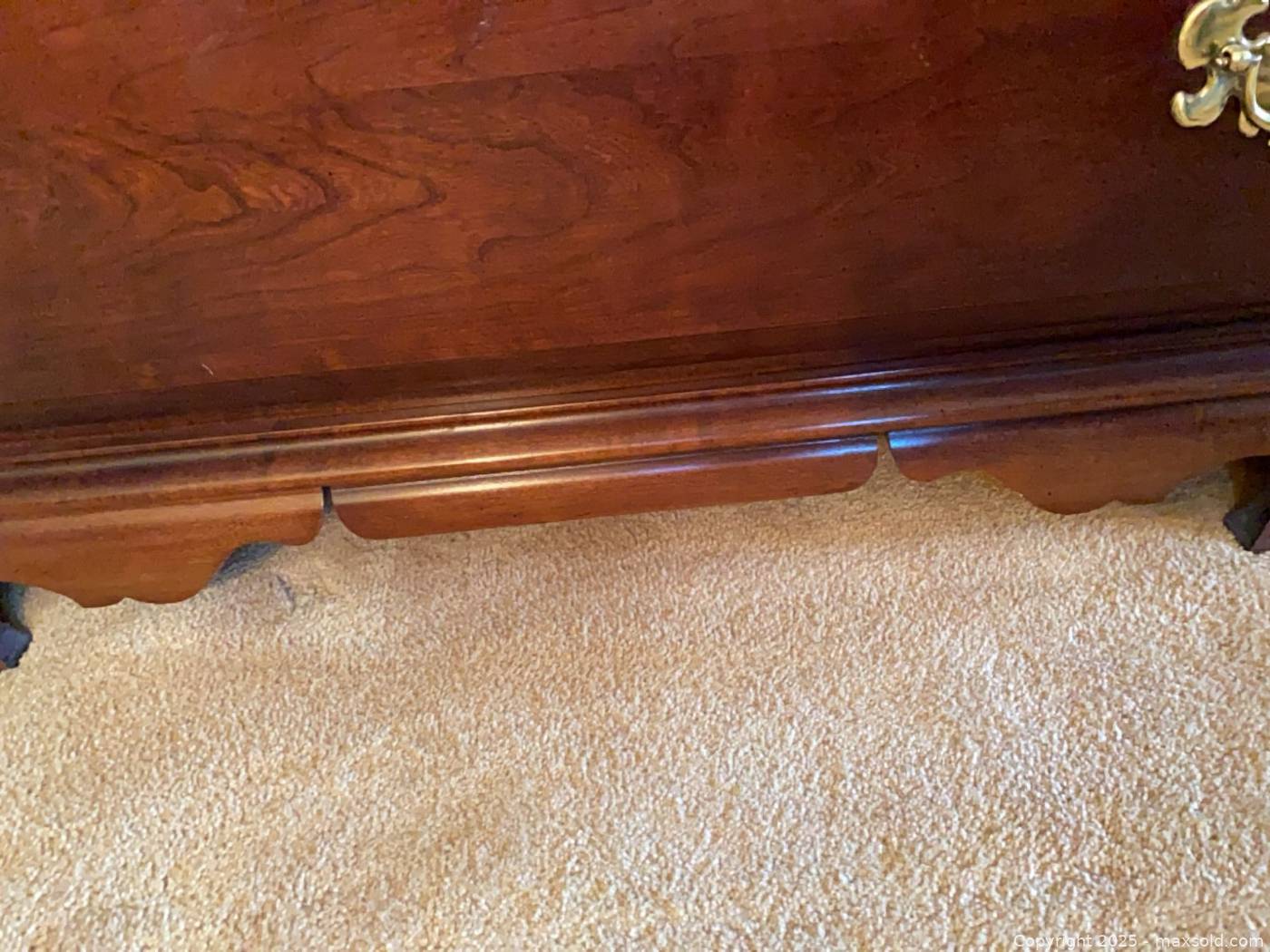 Dark wood upright dresser | Maxsold