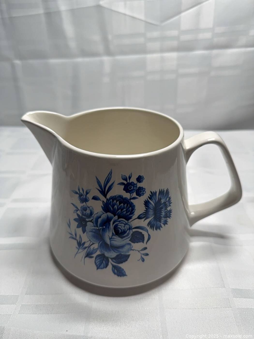 Lord Nelson Pottery blue floral ceramic creamer jug | Maxsold
