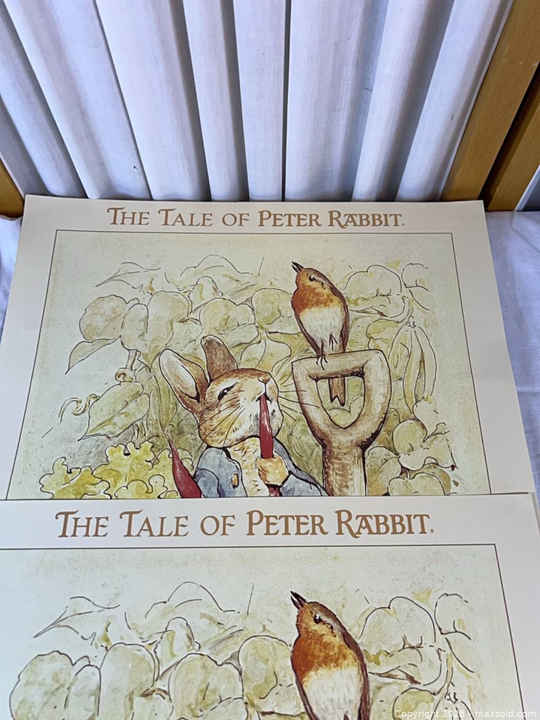 Four Beatrix Potter Peter Rabbit posters | Maxsold