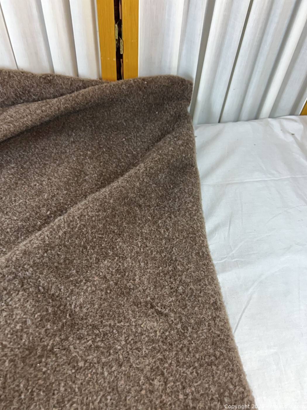 Vintage Baron Woolen Mills brown wool blanket | Maxsold