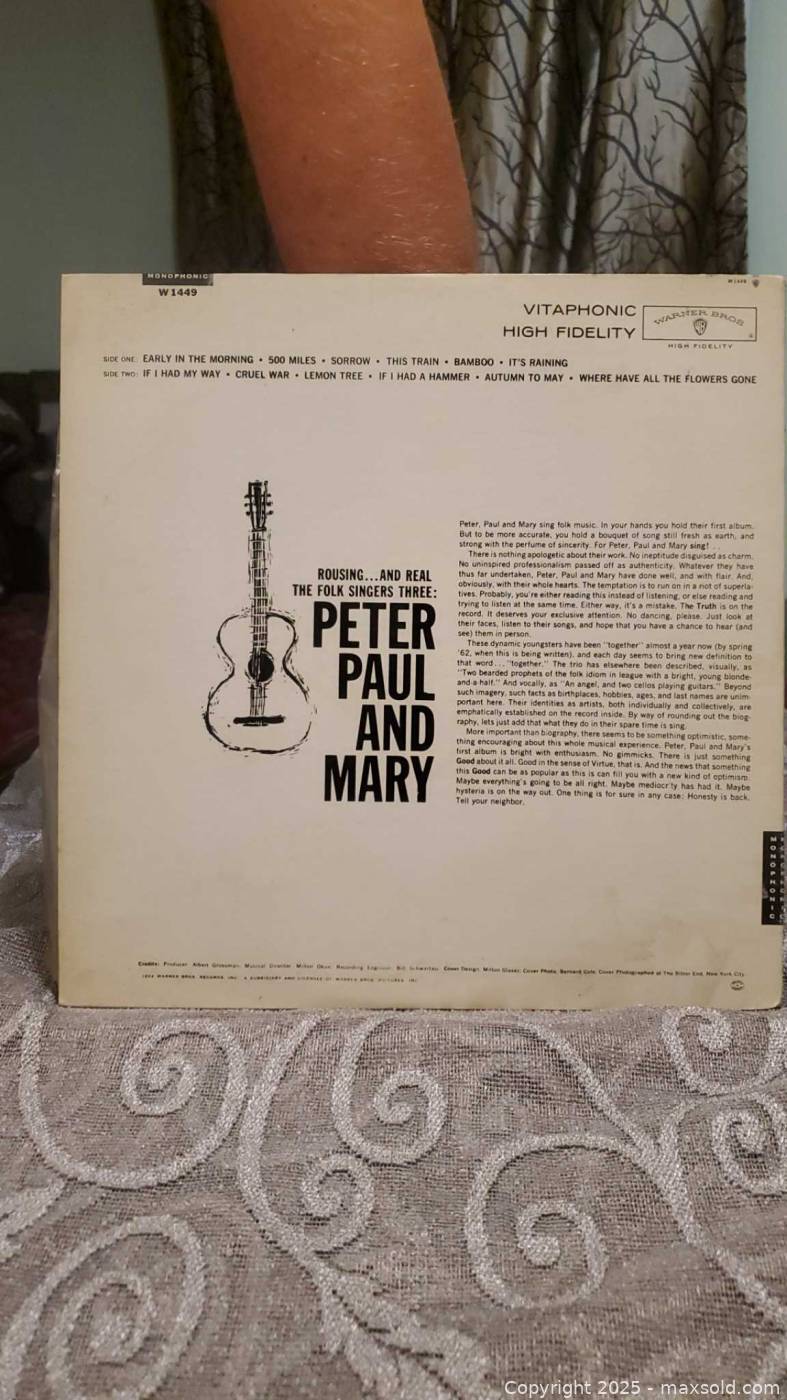 Peter, Paul and Mary LP Record W 1449 | Maxsold