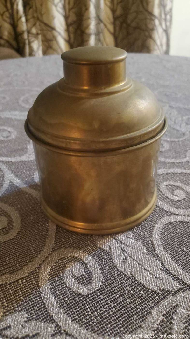 Vintage Brass Lidded Canister | Maxsold