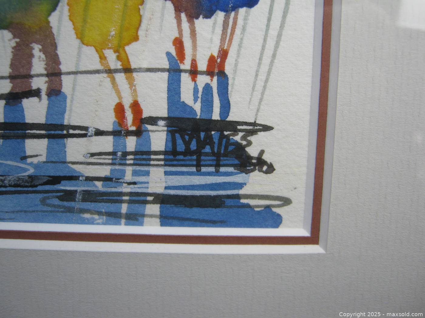 Framed Watercolour Painting Signed Danny Mayes | Maxsold