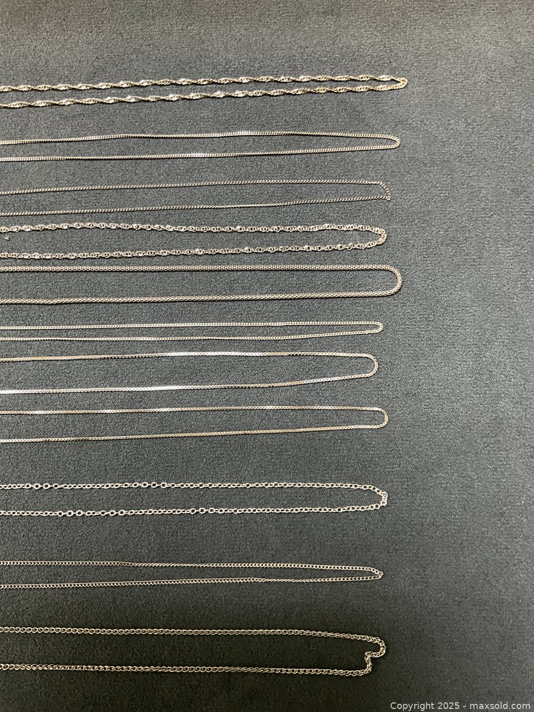 10 Sterling Silver 18" Necklace Chains | Maxsold