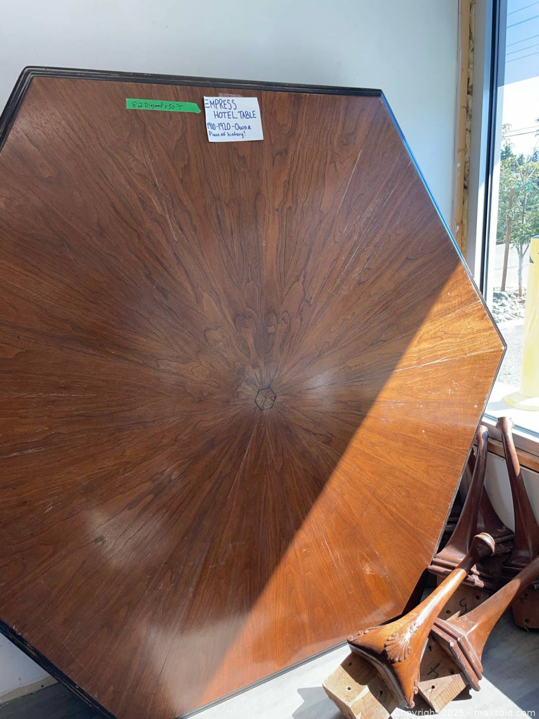 Hexagonal Wood Dining Table | Maxsold