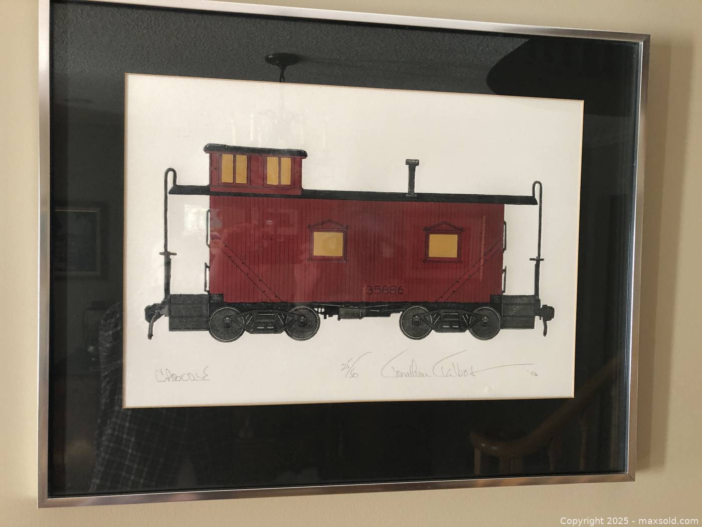 1973 Jonathan Talbot limited edition Caboose etching | Maxsold