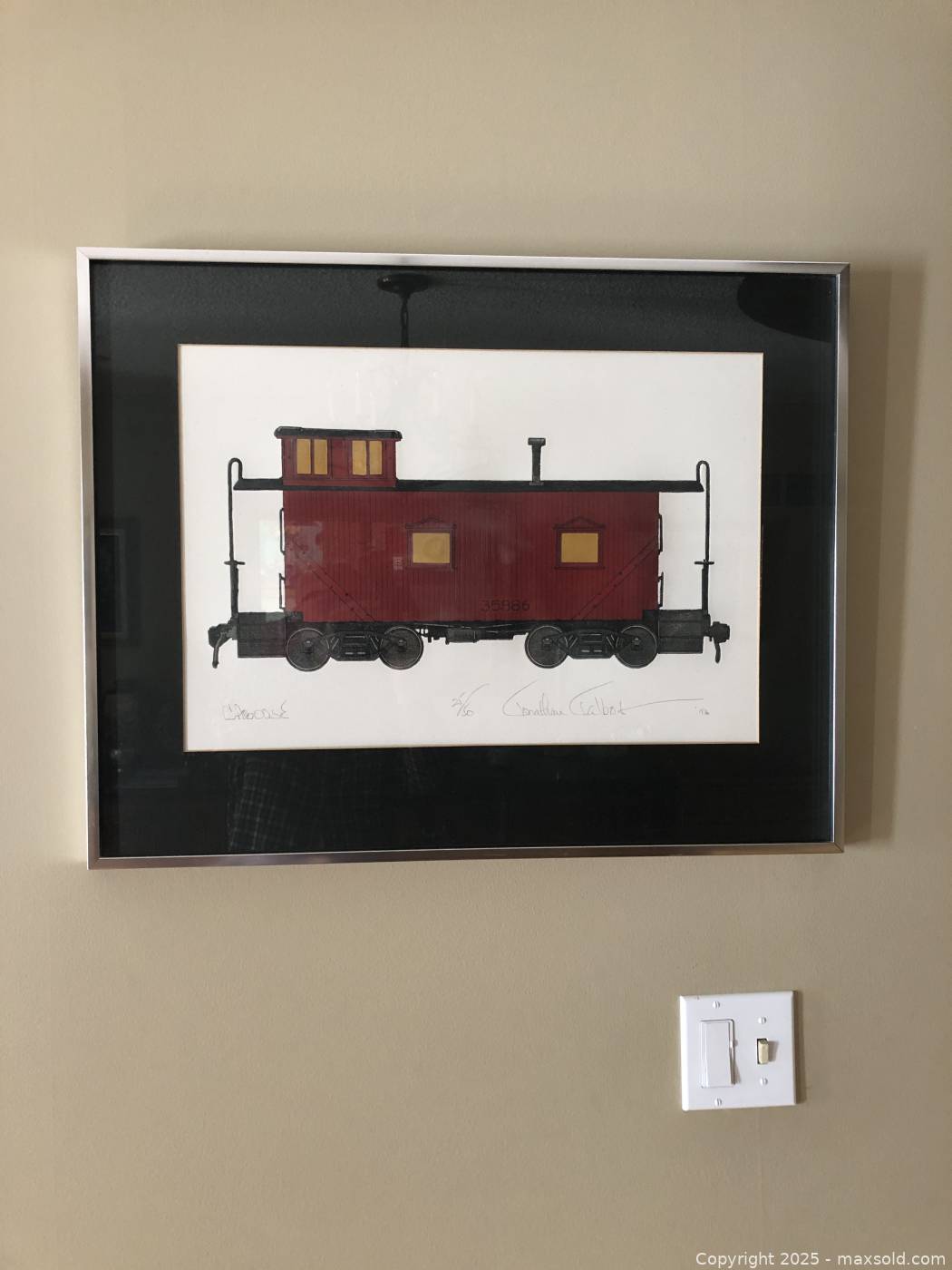 1973 Jonathan Talbot limited edition Caboose etching | Maxsold