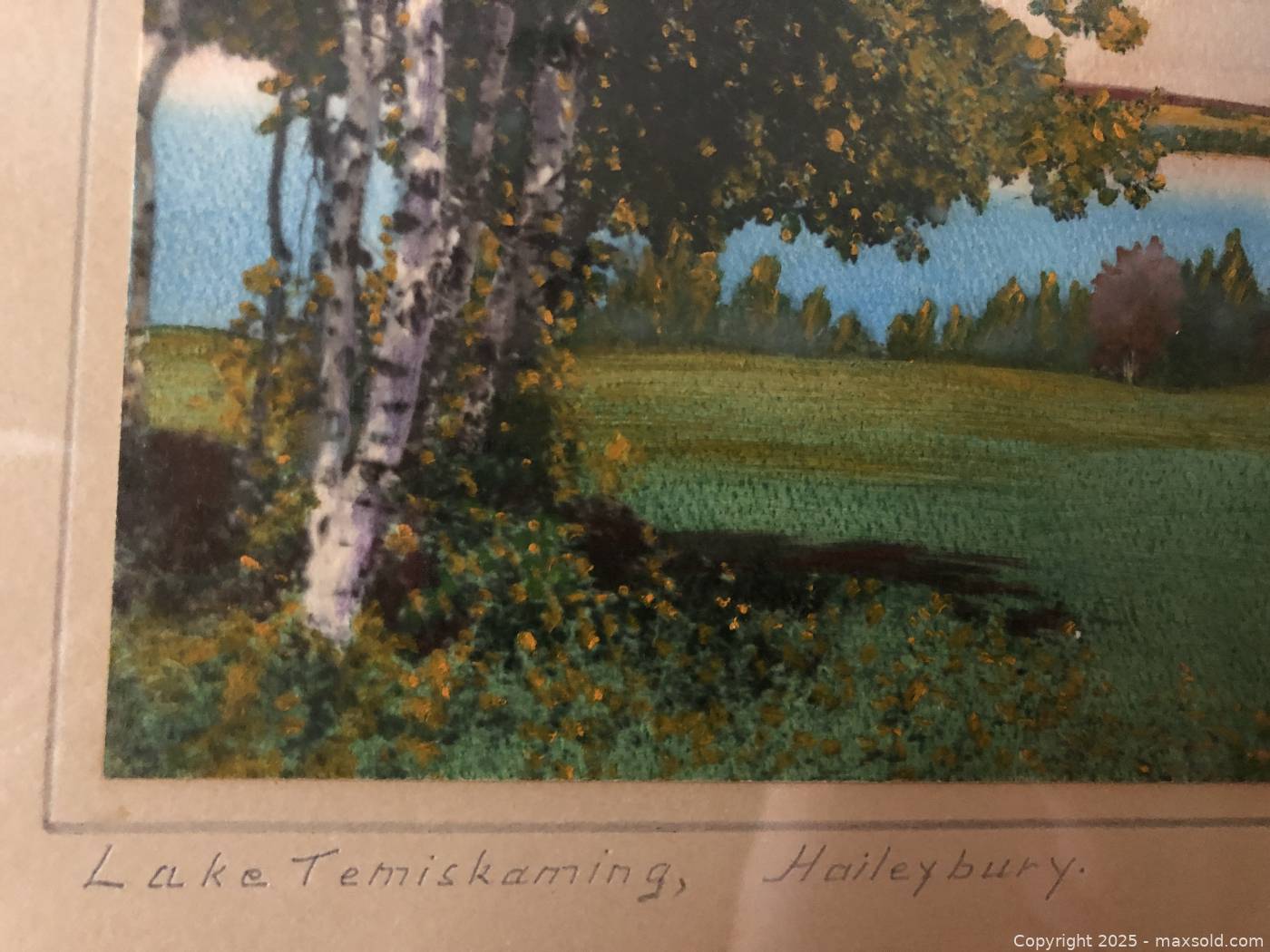 Stippled Oil On Photo Lake Temiskaming, Haileybury By Alexander MacLean ...