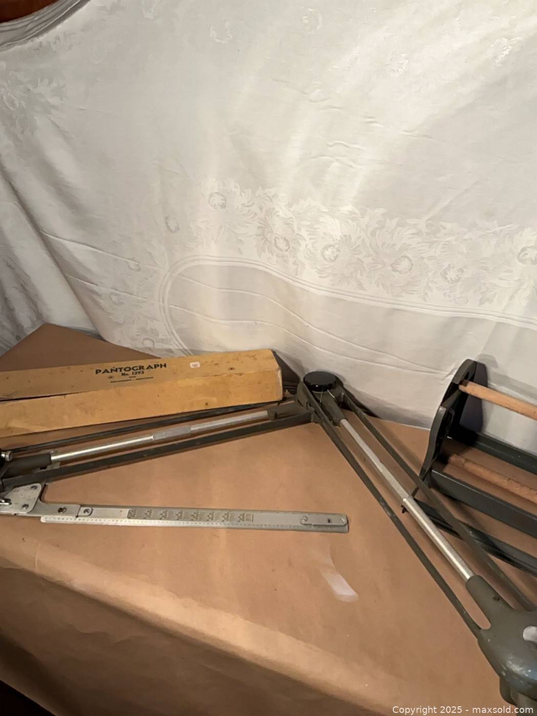 Bruning-Wallace drafting machine, Bowman paper dispenser, pantograph ...