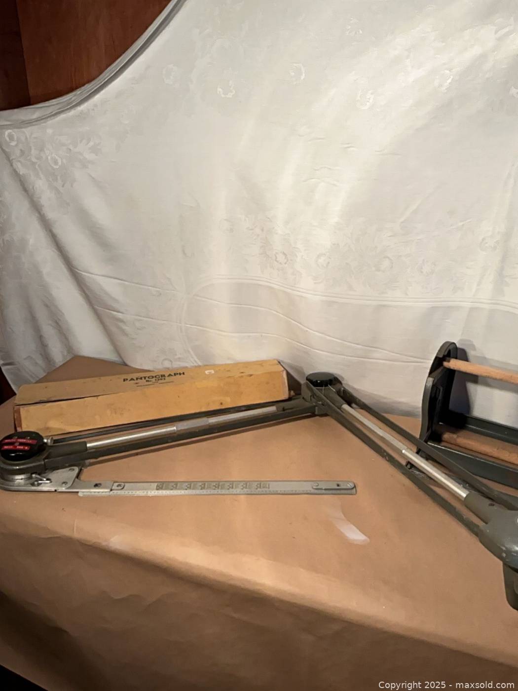 Bruning-Wallace drafting machine, Bowman paper dispenser, pantograph ...