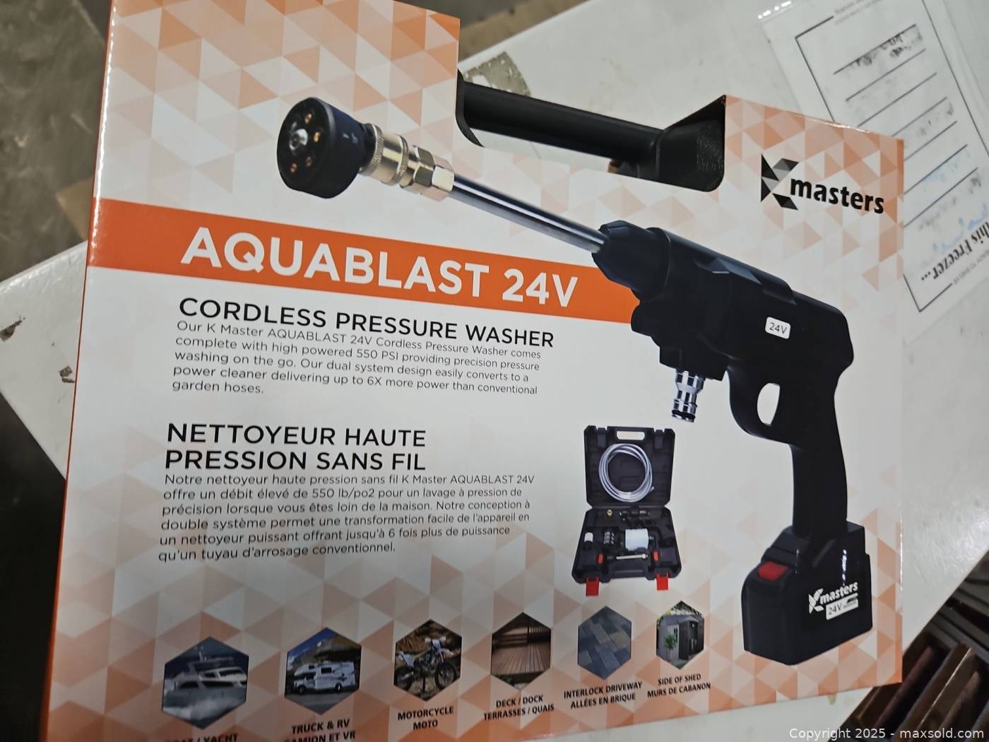 Aquablast 24V Cordless Pressure Washer | Maxsold