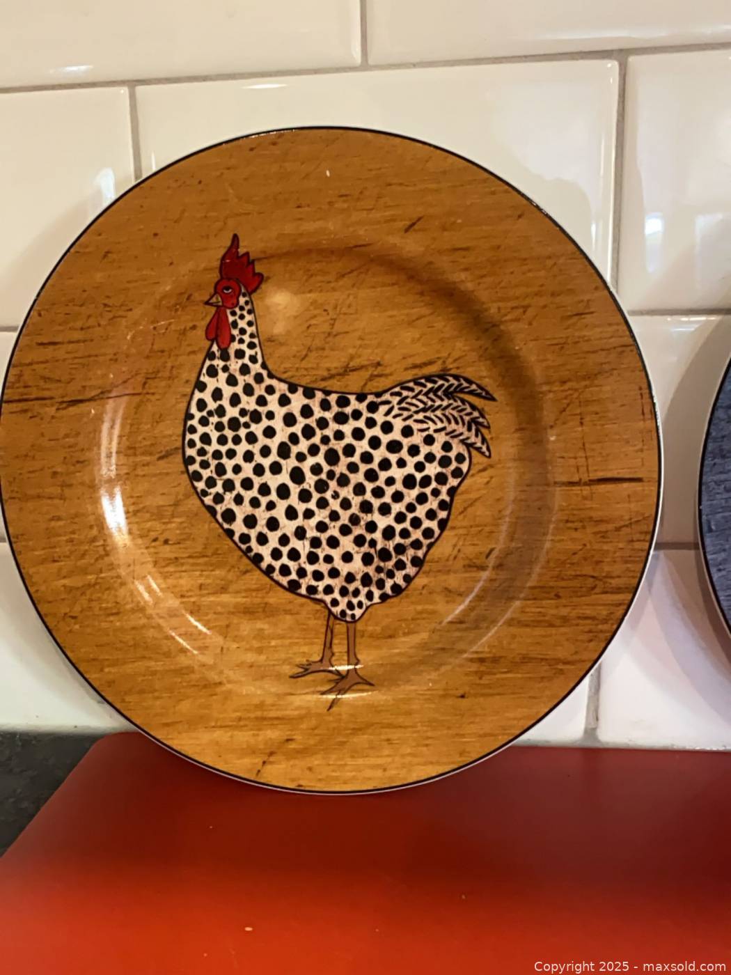 Sakura hen and rooster large dinner plates | Maxsold