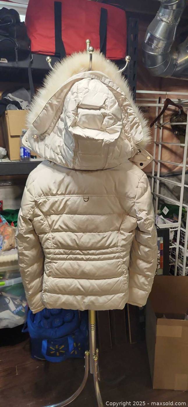 Zara Woman Cream Down Puffer Jacket M | Maxsold