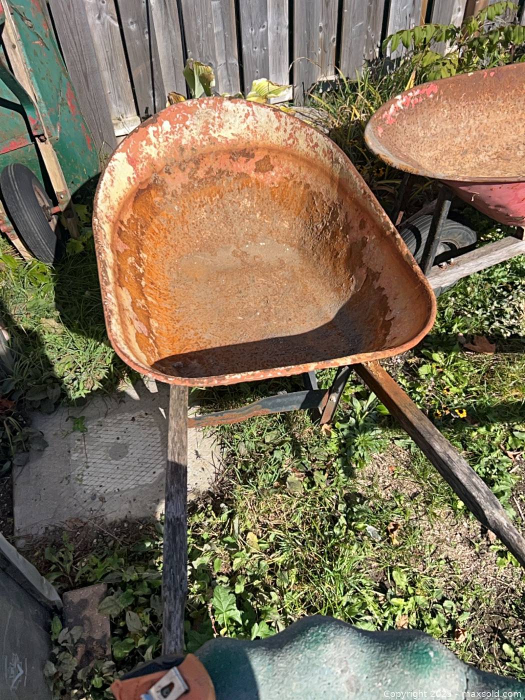 Three Steel Tray Wheelbarrows | Maxsold