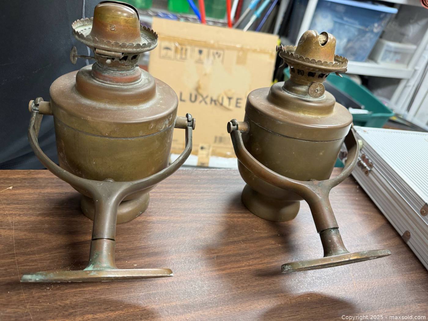 Gimballed Ship Oil Lamps | Maxsold