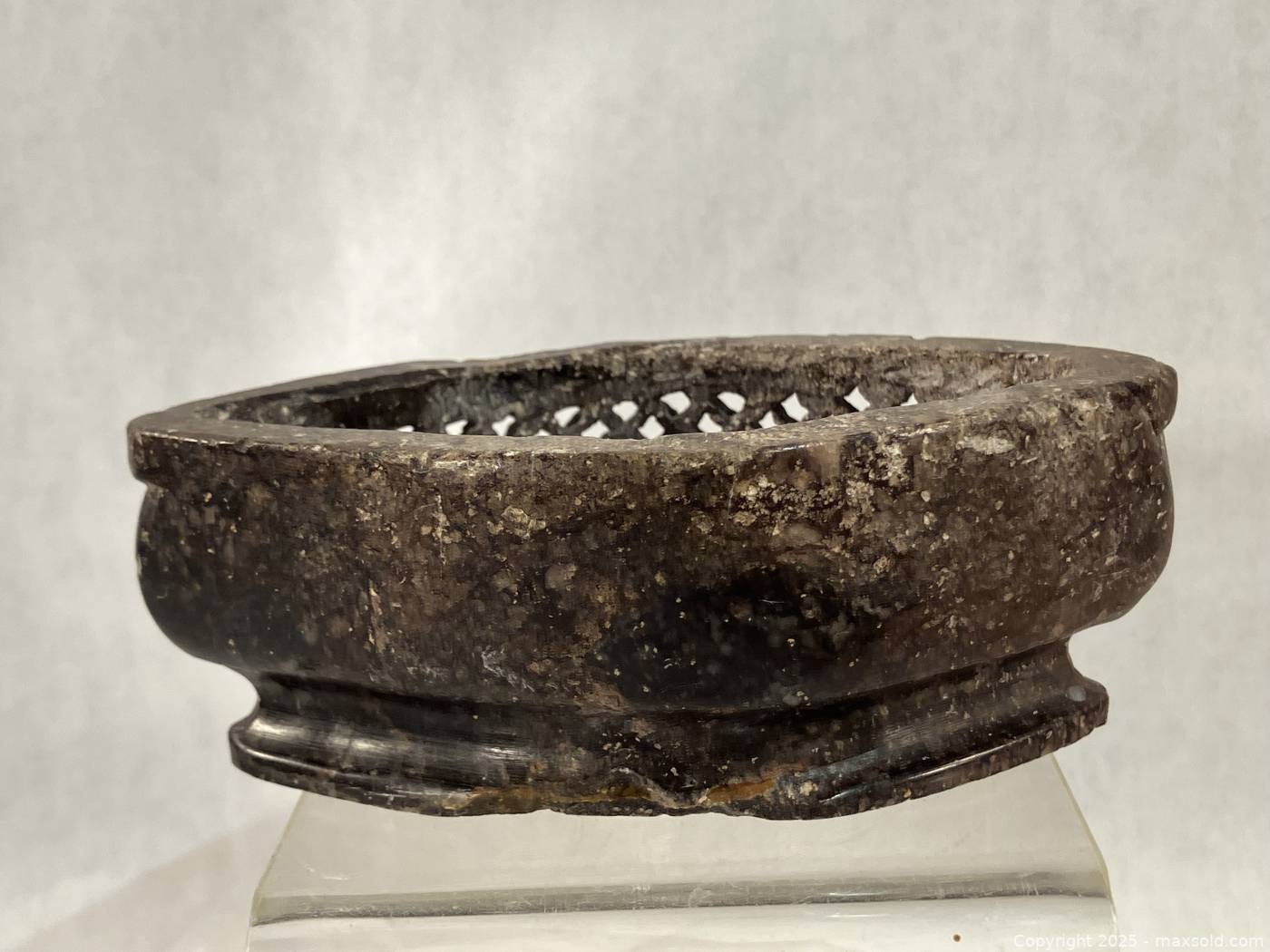 2 oval hand-carved soapstone open dishes | Maxsold