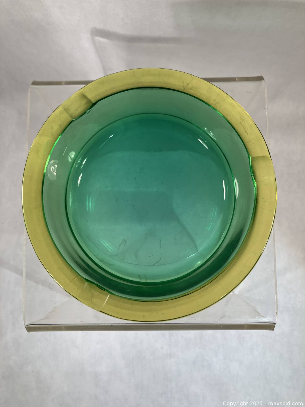 Murano Uranium Glass Ashtray Dish | Maxsold