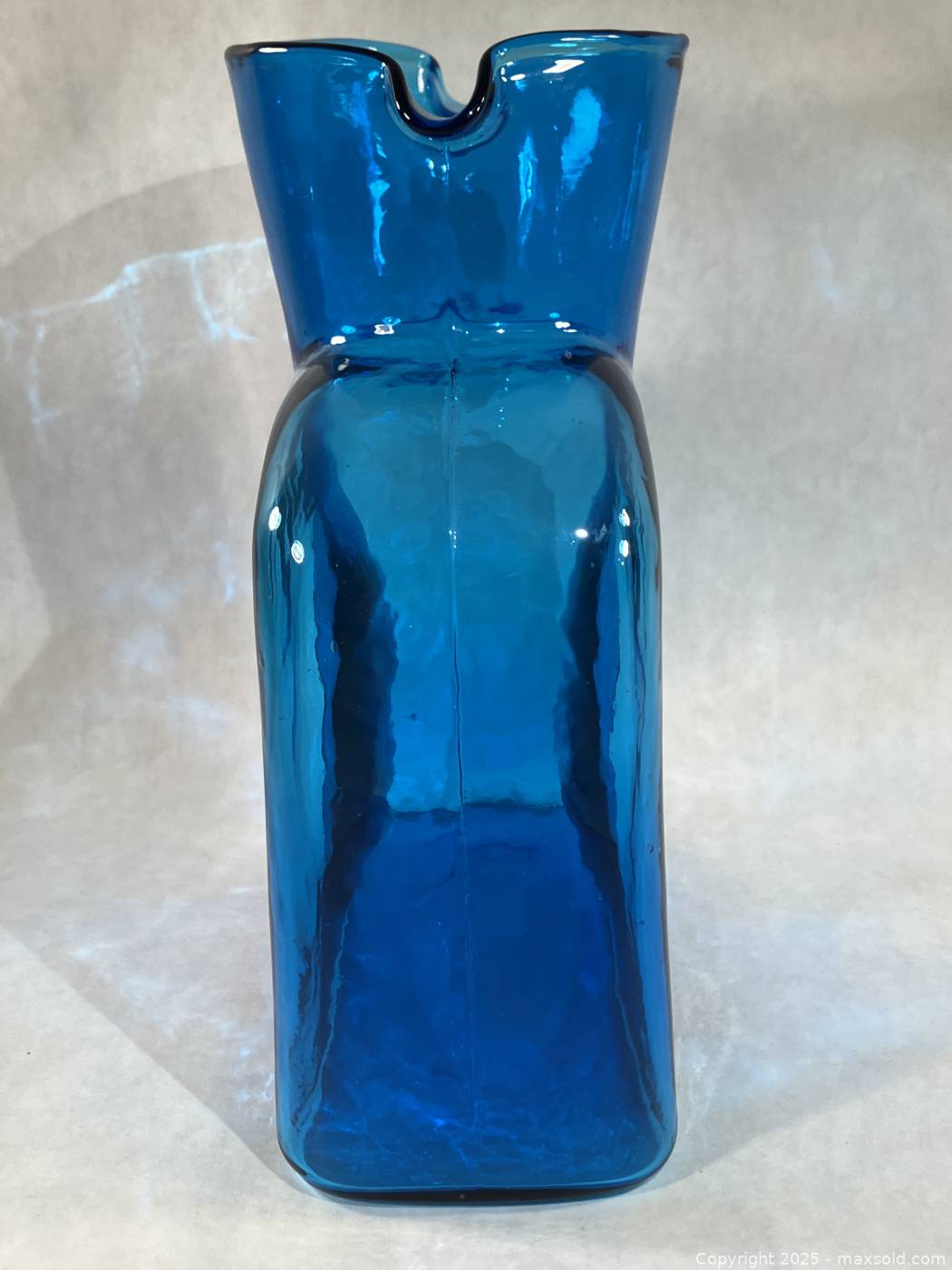 Vintage Blenko Double Spout Cobalt Glass Carafe | Maxsold