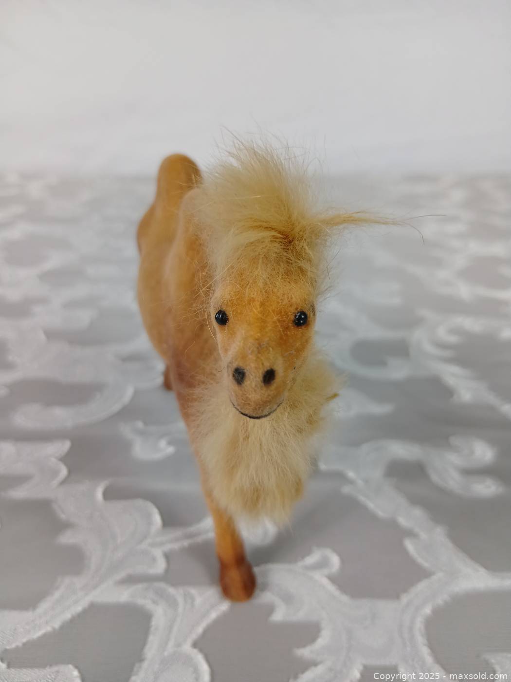 Vintage flocked camel figurine | Maxsold