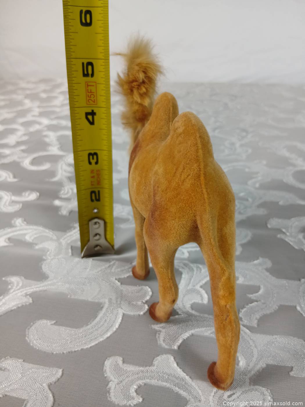 Vintage flocked camel figurine | Maxsold