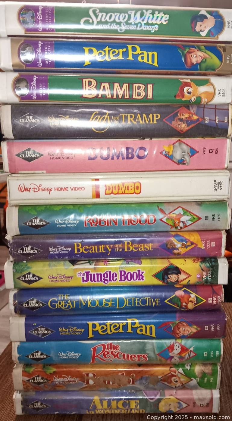 14 Disney VHS animated movies | Maxsold
