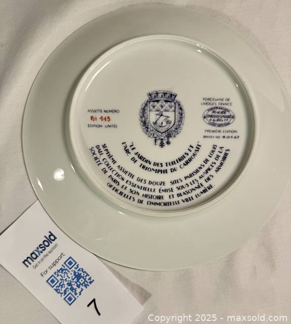 Louis Dali limited edition Limoges Paris plate with COA | Maxsold