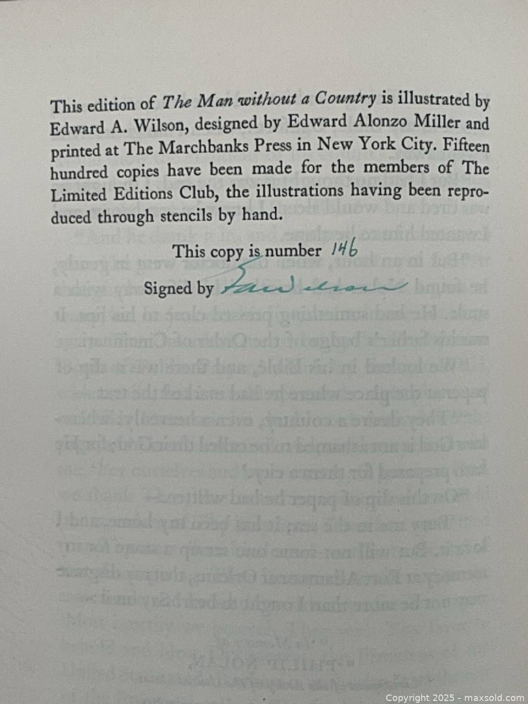 Edward Everett Hale The Man Without a Country Limited Editions Club ...