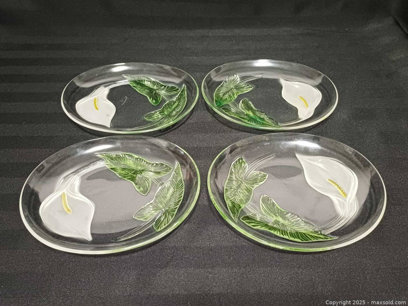 4 Vintage Luminarc Arum Calla Lily 8" Oval Dishes | Maxsold