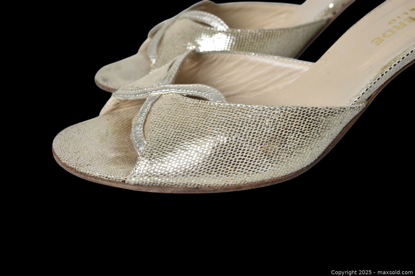 Linea Verde metallic gold ankle-strap sandals EU 37 | Maxsold