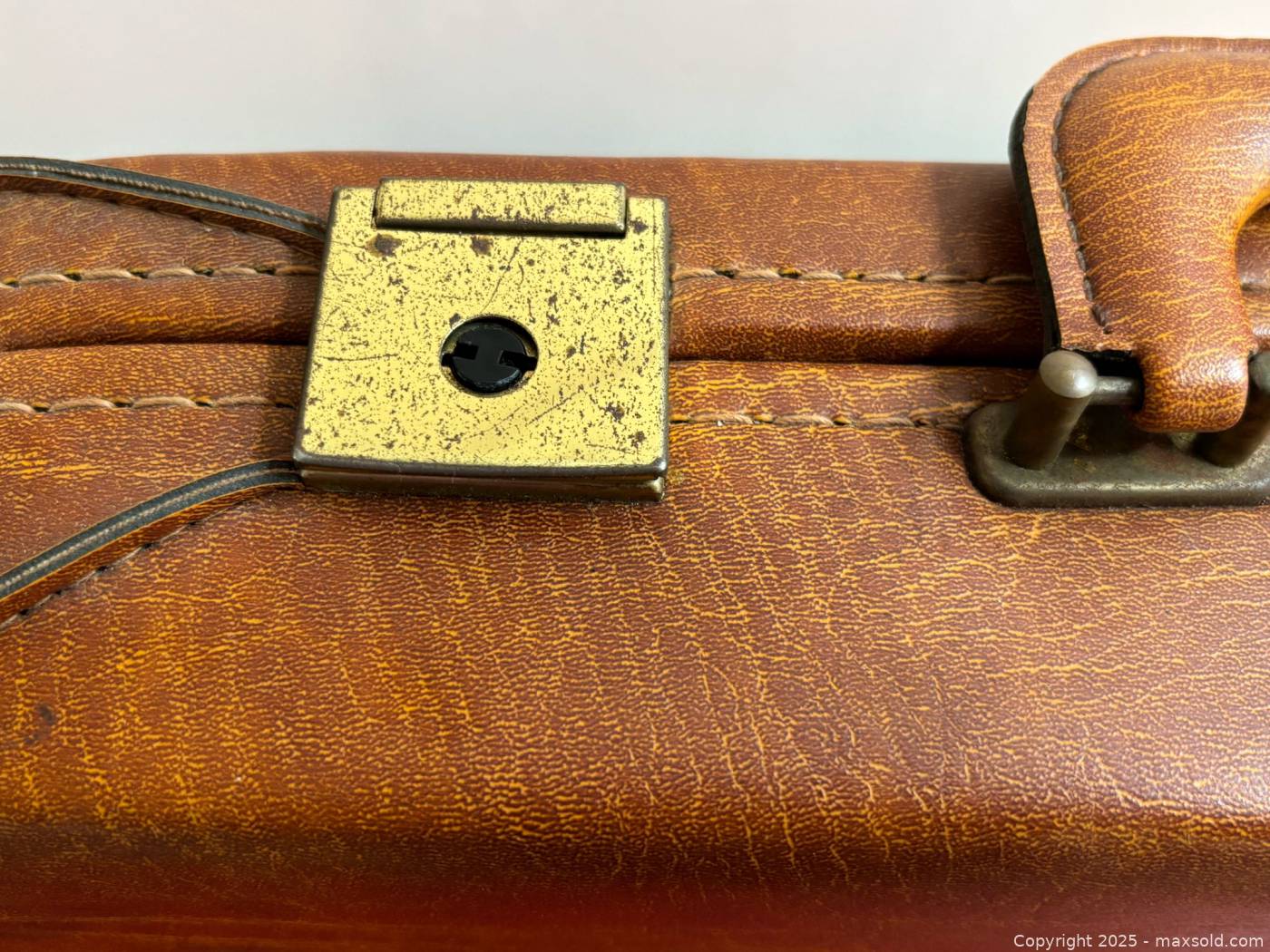 Stradellina Brown Leather Hard-Shell Attache | Maxsold