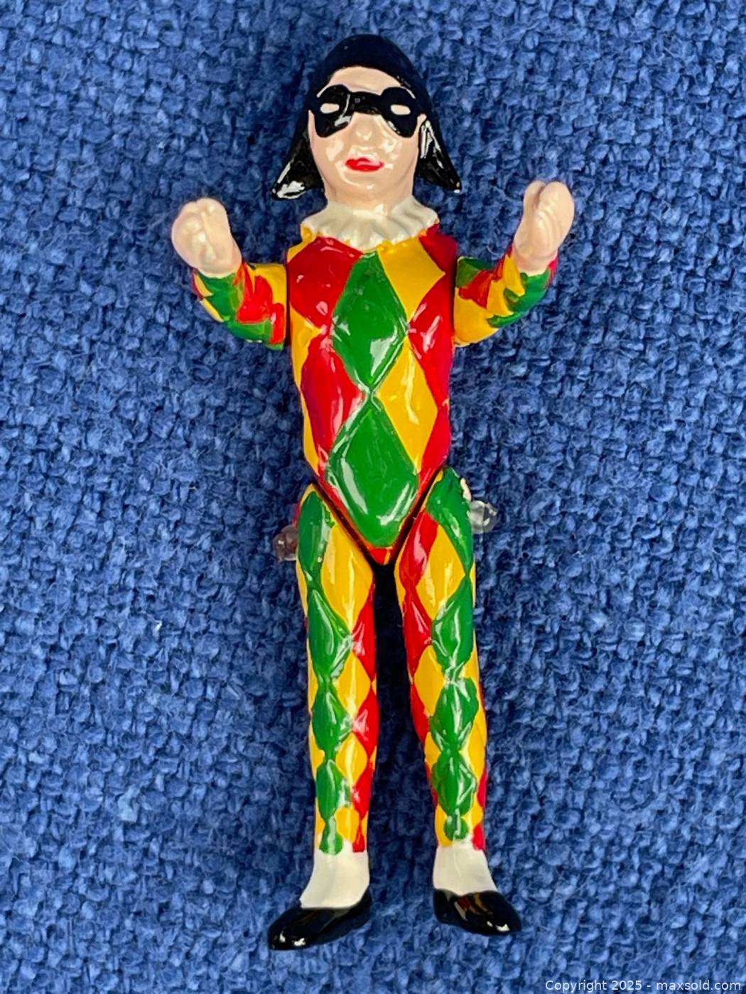 Painted metal posable Harlequin miniature figurine 1-3/4 in | Maxsold