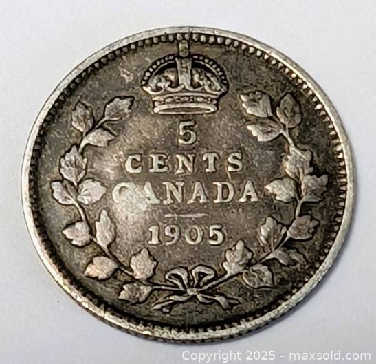 1905 Canada 5 Cents silver coin | Maxsold