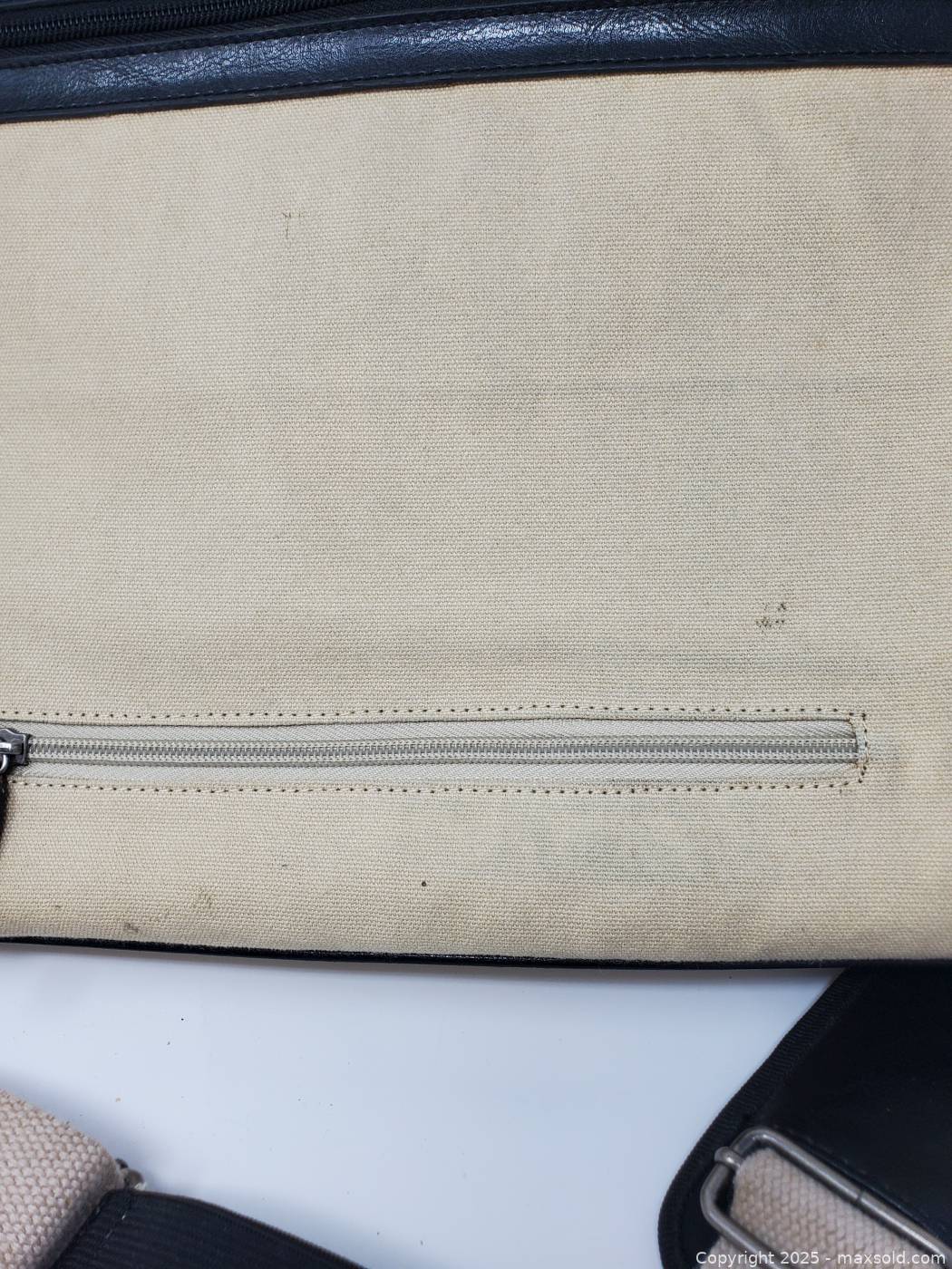 Ben Sherman leather-trim canvas laptop messenger bag | Maxsold
