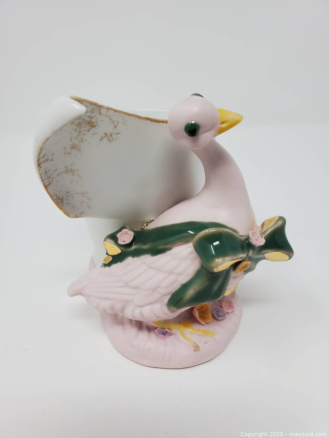 Lefton China hand-painted goose planter | Maxsold