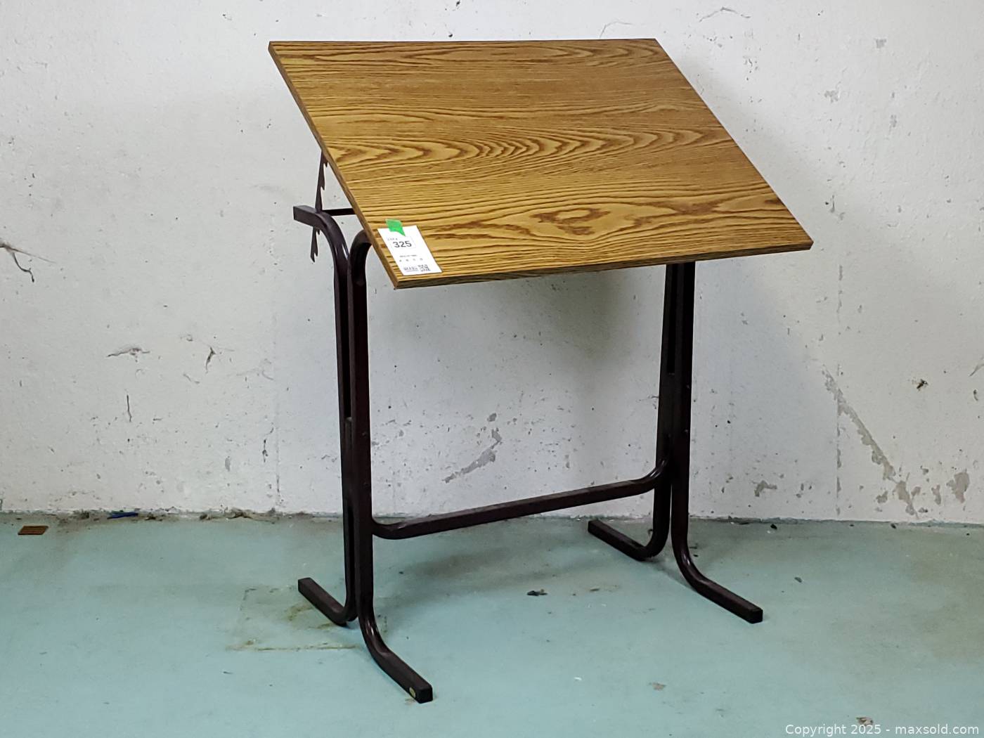 Vintage metal base drafting table | Maxsold