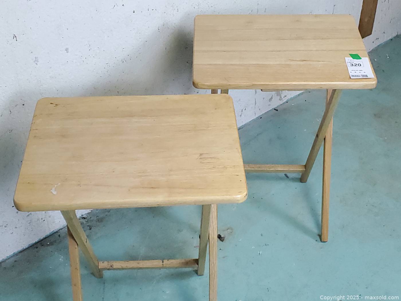 Two Folding Snack Tables | Maxsold