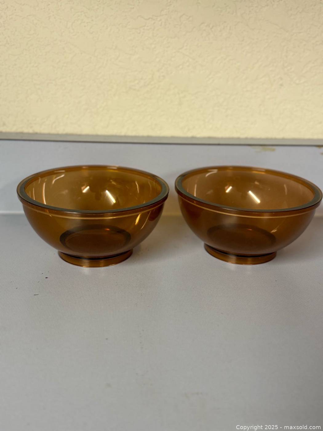 Vintage Dansk amber melamine bowls, set of 2 | Maxsold