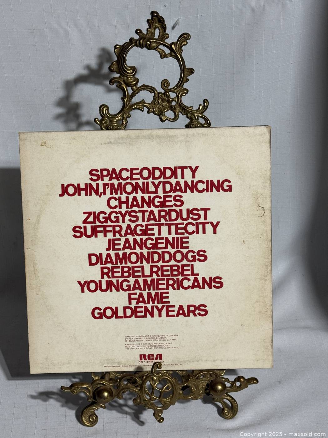 David Bowie ChangesOneBowie LP vinyl | Maxsold