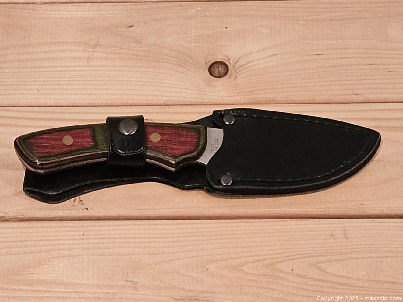 Stainless Gut-Hook Skinner Knife with Sheath | Maxsold