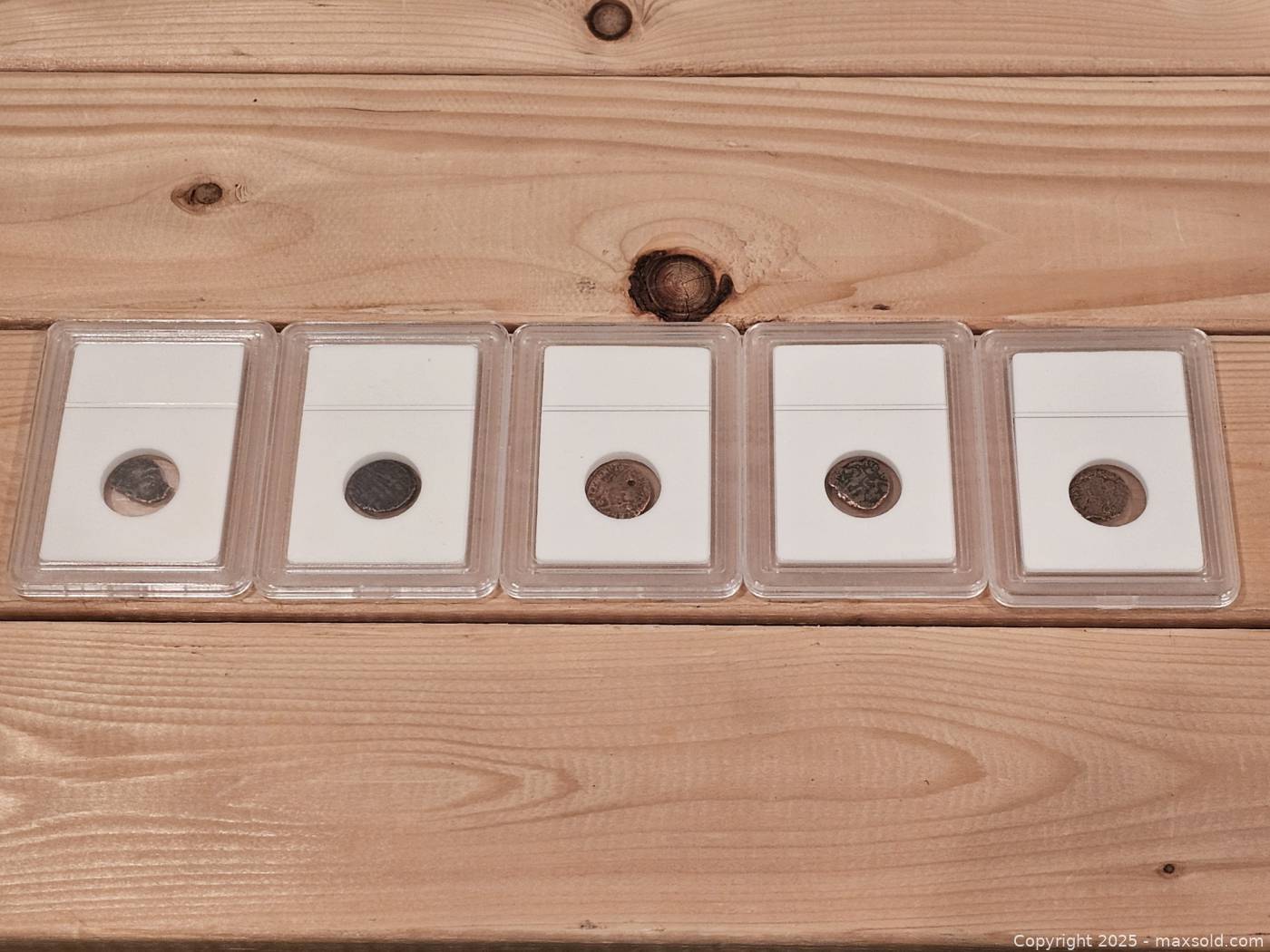 5 Slabbed Ancient Roman Bronze Coins c.330 AD | Maxsold