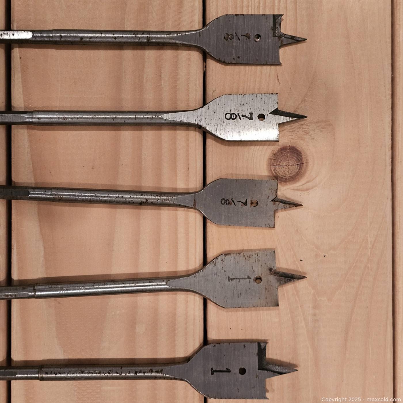 14 steel spade drill bits, imperial & metric sizes | Maxsold