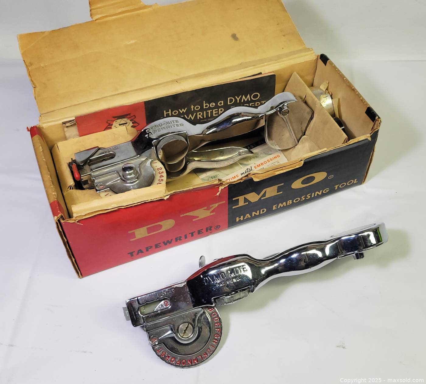 Dymo-Mite chrome handheld labelmakers, pair | Maxsold